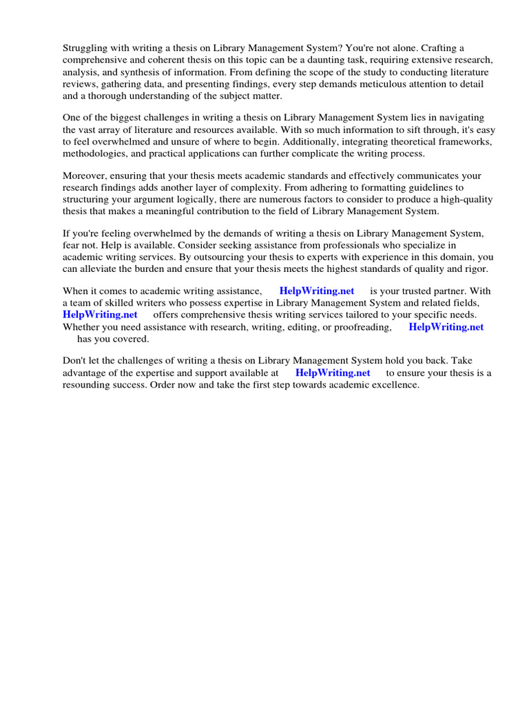 Library Management System Thesis | PDF | Libraries | System