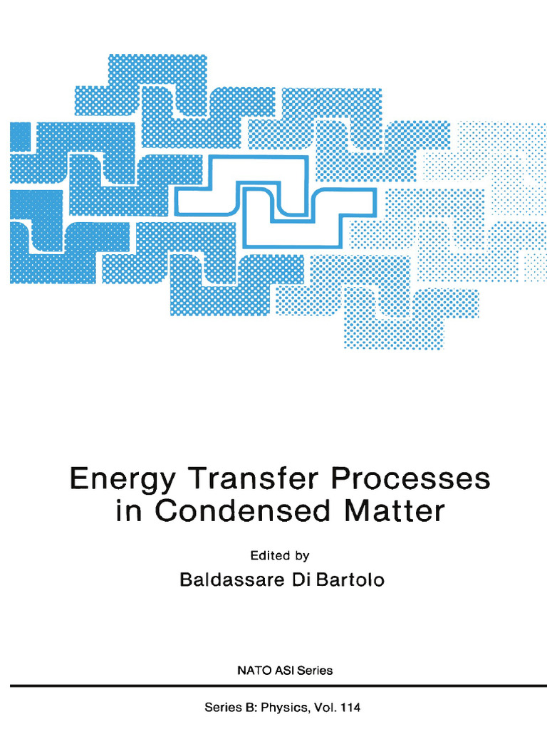 Energy Transfer Processes in Condensed Matter | PDF