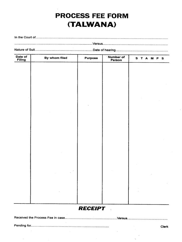 Talwana Process Fee | PDF