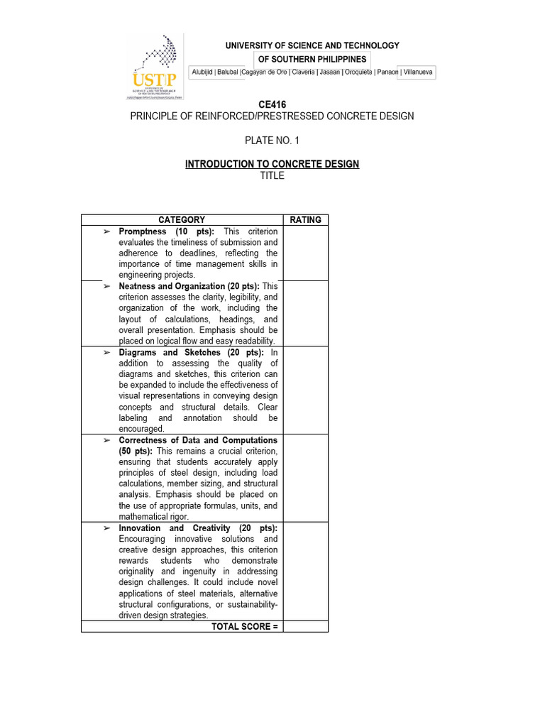 Madula, Christine Therese Plate 1 | PDF | Concrete | Reinforced Concrete