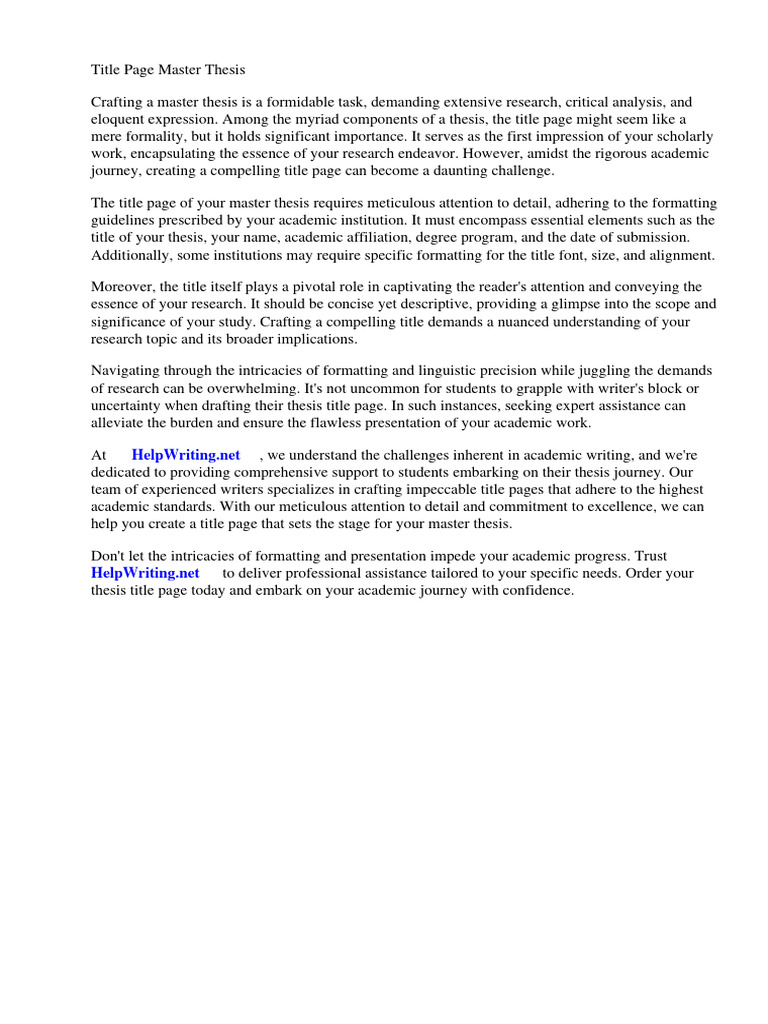 Title Page Master Thesis | PDF Title Page Master Thesis | PDF
