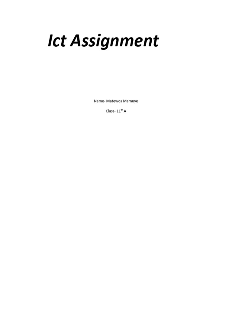 Ict Assignment-WPS Office | PDF | Information System | System