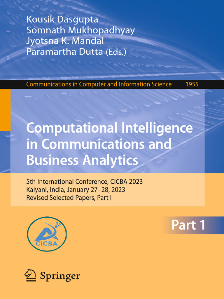Computational Intelligence in Communications and Business Analytics | PDF | Positron Emission ...