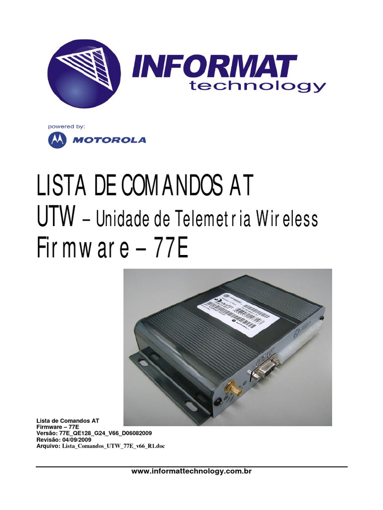 Lista Comandos UTW 77E v66 R1a | PDF