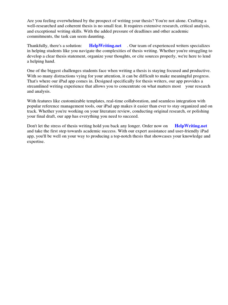 Ipad App For Thesis Writing | PDF | Ios | I Pad