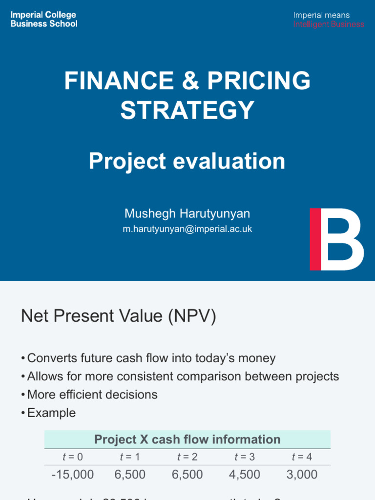 Project Evaluation - Updated | PDF | Net Present Value | Internal Rate Of Return