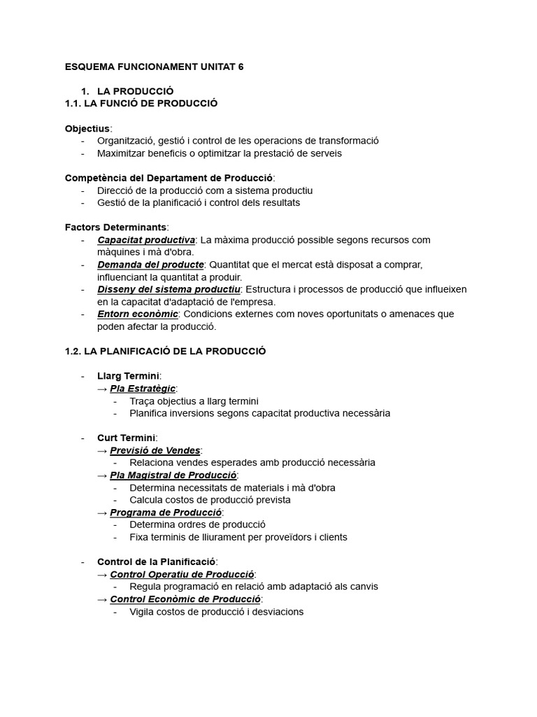 Esquema Funcionament Unitat 6 | PDF