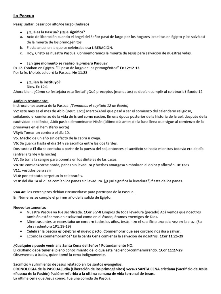 La Pascua | PDF | Pascua de Resurrección | Nisan