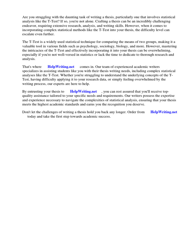 Sample Thesis Using T-Test | PDF | Null Hypothesis | Methodology