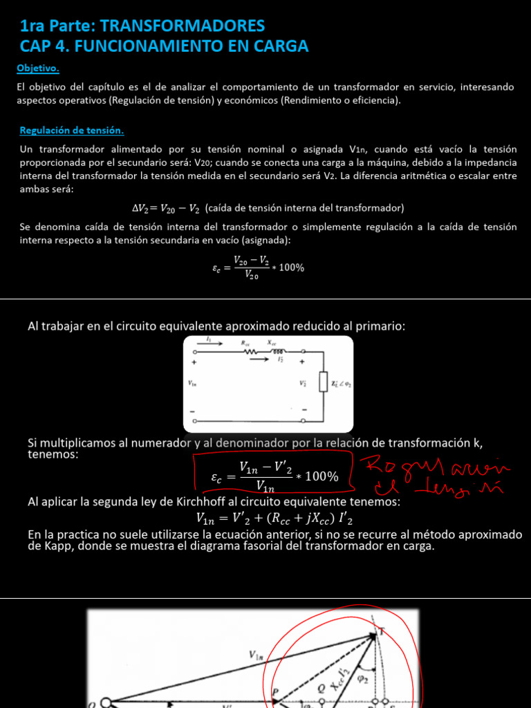 Funcionamiento y Eficiencia de Transformadores | PDF | Transformador | Energia electrica