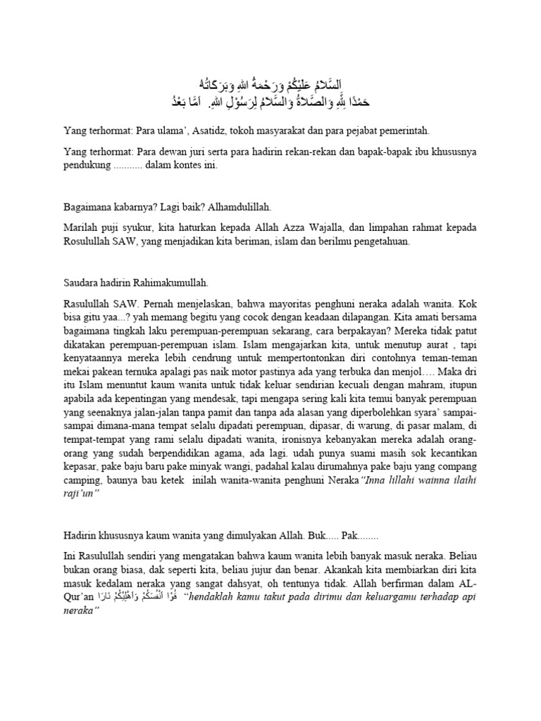 Teks Pildacil Prempuan Br | PDF