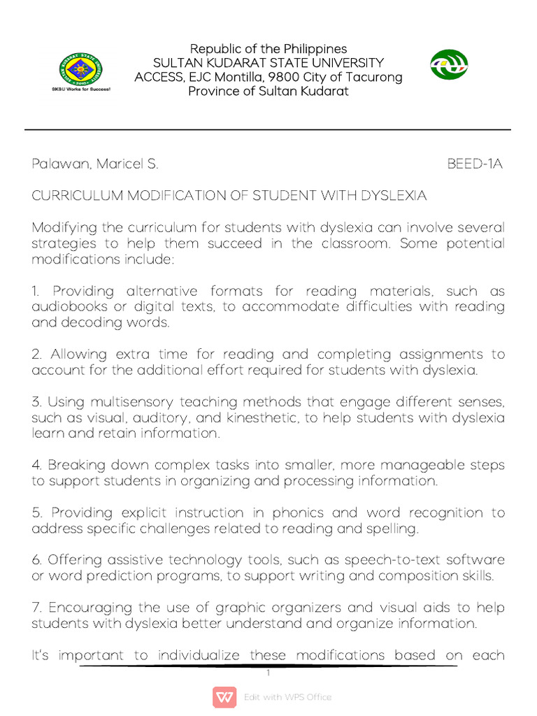 Curriculum Modification | Download Free PDF | Reading Comprehension ...