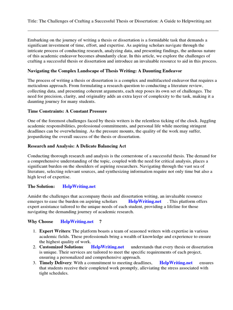 Writing A Successful Thesis or Dissertation Lunenburg PDF | PDF ... Writing A Successful Thesis or Dissertation Lunenburg PDF | PDF ...