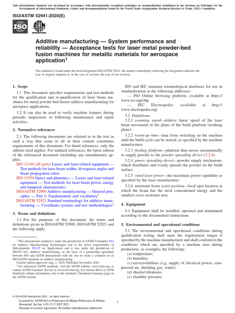 Astm Iso 52941 (2020) | PDF | Laser | Calibration