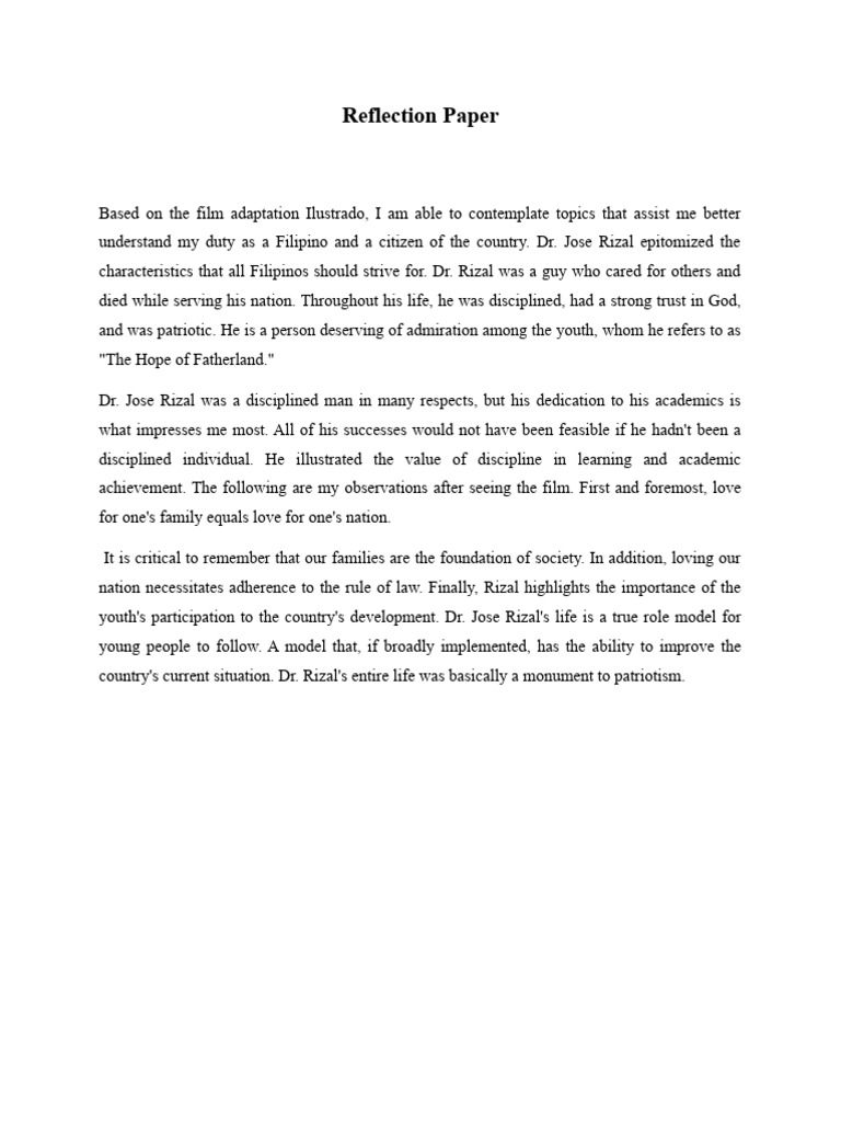 Rizal's Legacy: A Reflection on Patriotism | PDF