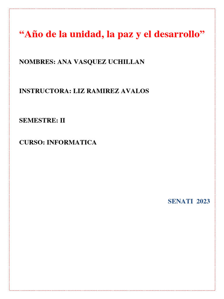 ENTREGABLE 1 INFORMATICA | PDF | Informática