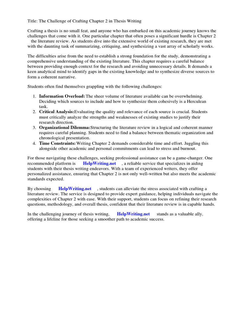 Example of Chapter 2 in Thesis Writing | PDF | Thesis | Computing