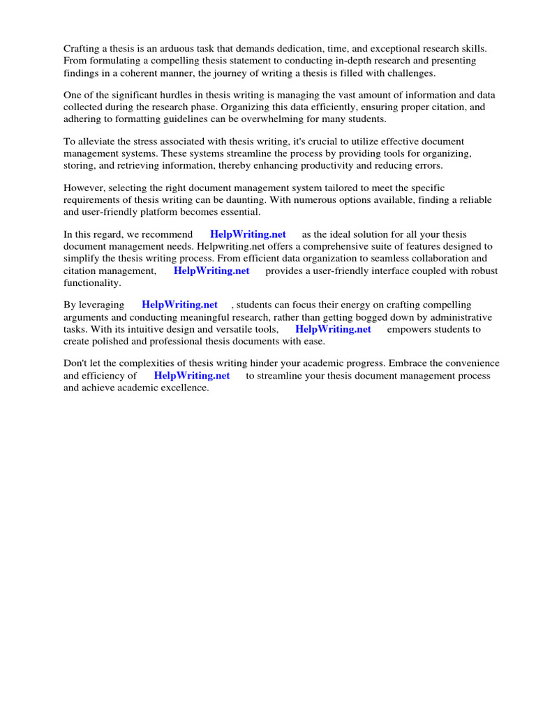 Thesis Document Management System | PDF