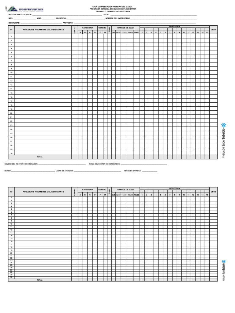 FORMATO INF. CUANTITATIVO 2022 Final F1, F2, F3. F4 | PDF