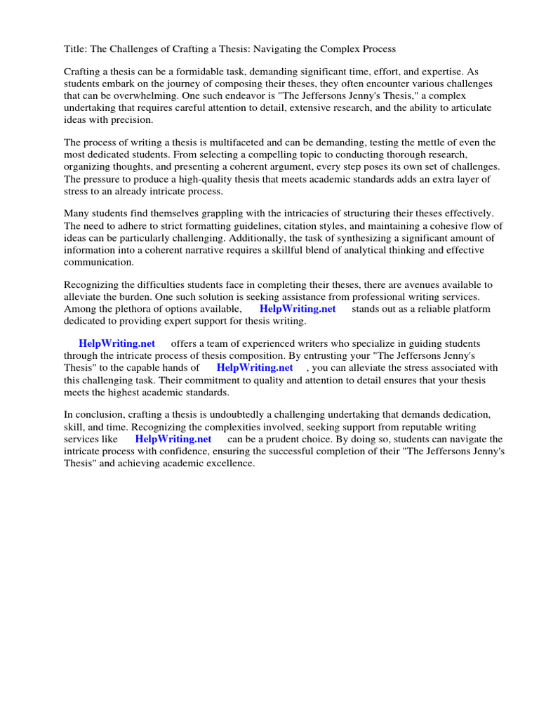Thesis Writing Challenges Explained | PDF | Social Science | Language Arts & Discipline
