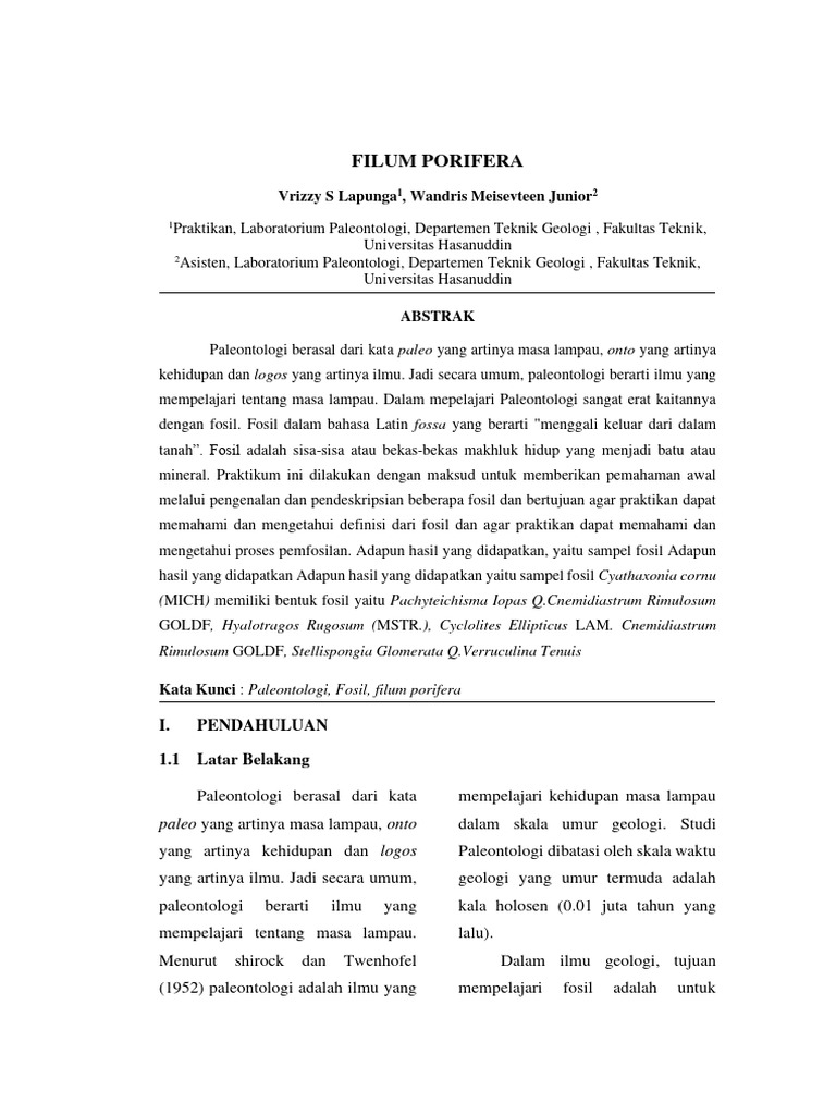 Tipus Acara 3 Paleontologi | PDF | Ilmu Sosial | Sains & Matematika