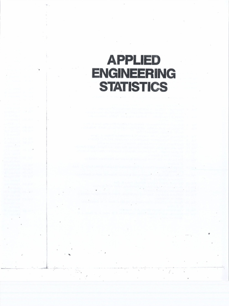 Applied Engineering Statistics | PDF