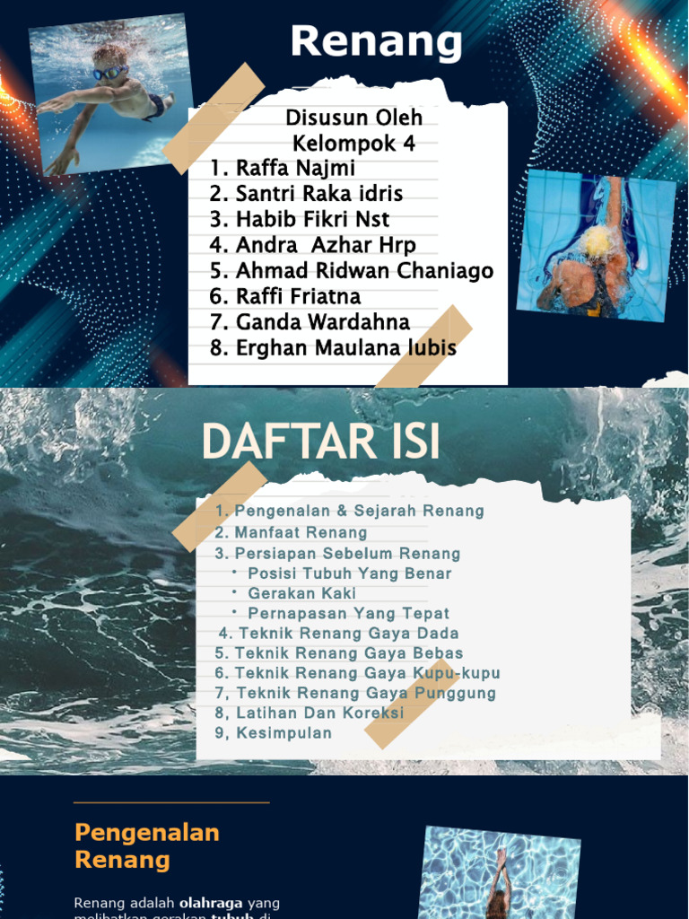 Presentasi Dasar Tentang Renang | PDF