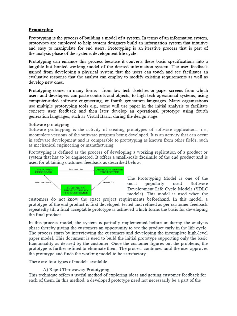 Prototyping | PDF | Software Prototyping | Prototype