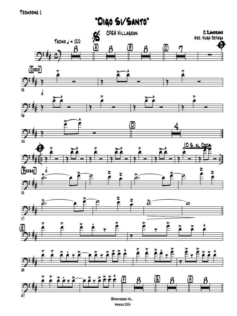 Digo Si - Santo - Trombone 1 | PDF