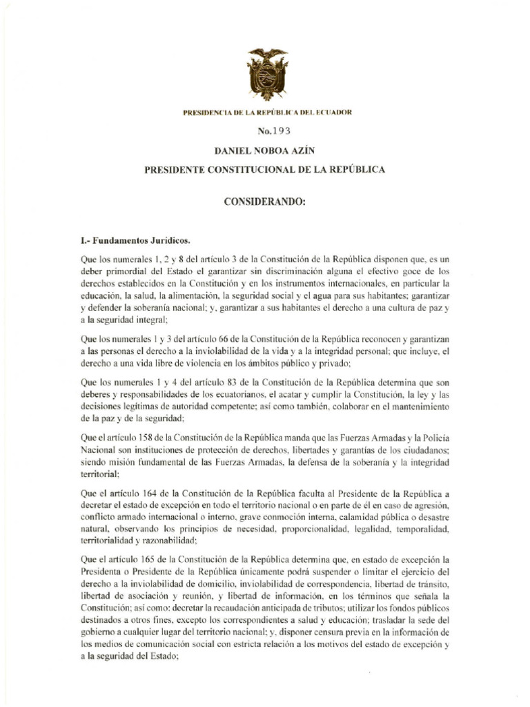 Decreto #193 | PDF