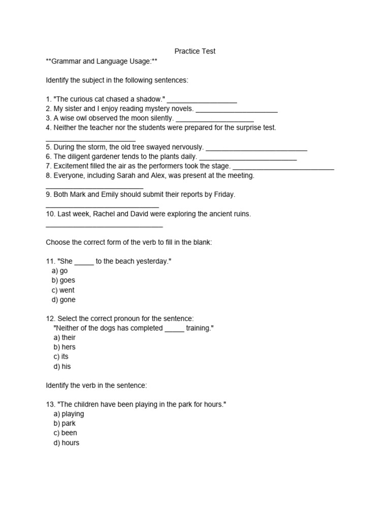 Practice Test | PDF