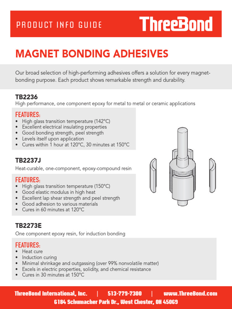 ThreeBond-Magnet-Bonding-Epoxies-Flyer | PDF | Epoxy | Adhesive