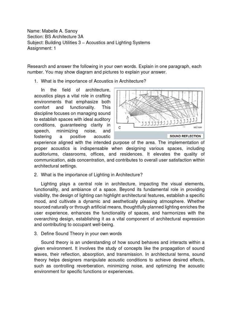 Bu3 Assignment 1 Sanoy 3a | PDF | Sound | Waves