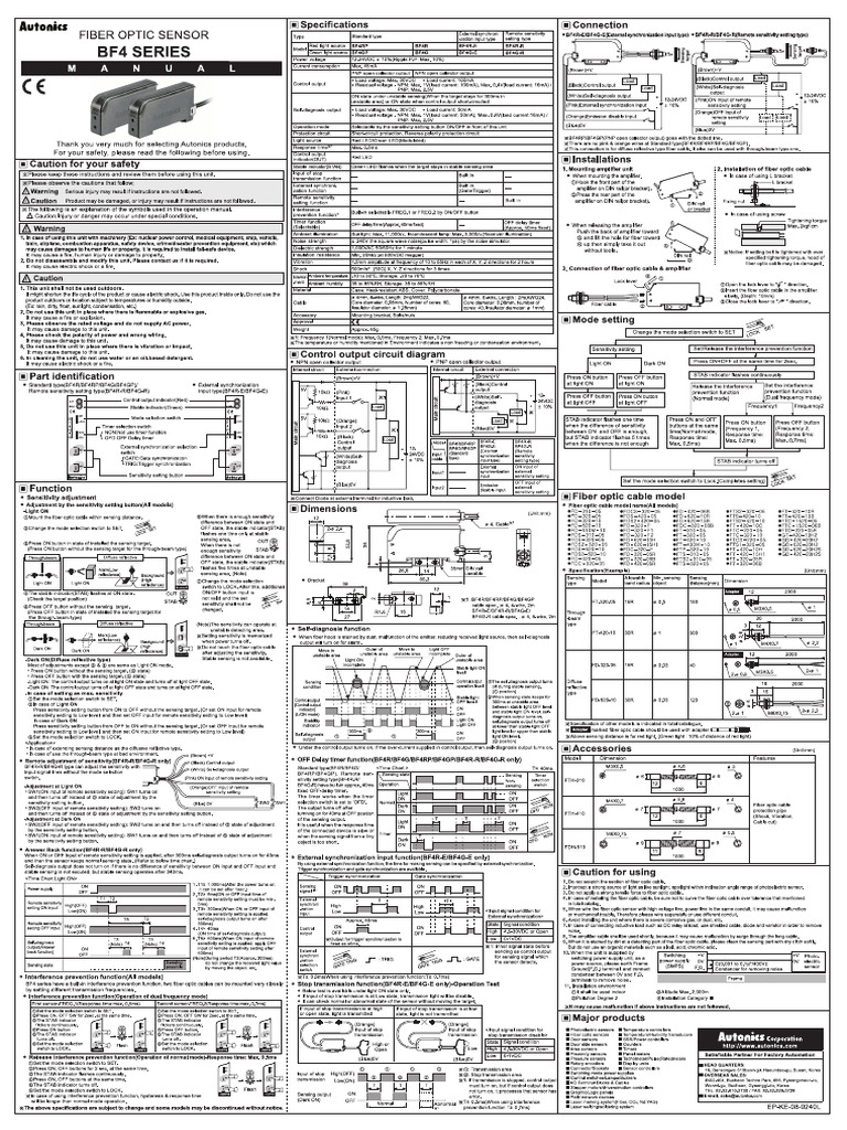 Autonics BF4R Series Manual | PDF