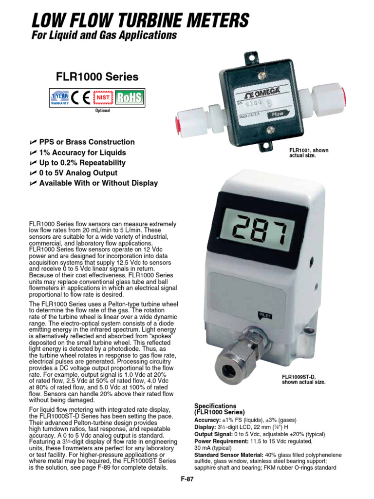 FLR 1000 | Download Free PDF | Flow Measurement | Electrical Engineering