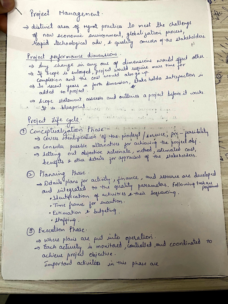 Unit 1 Project Management | PDF