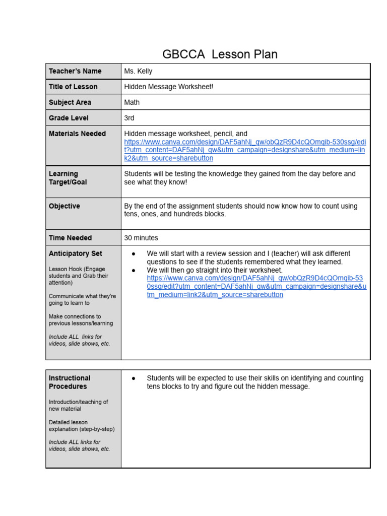 lesson plan day 2 | PDF | Lesson Plan | Teachers