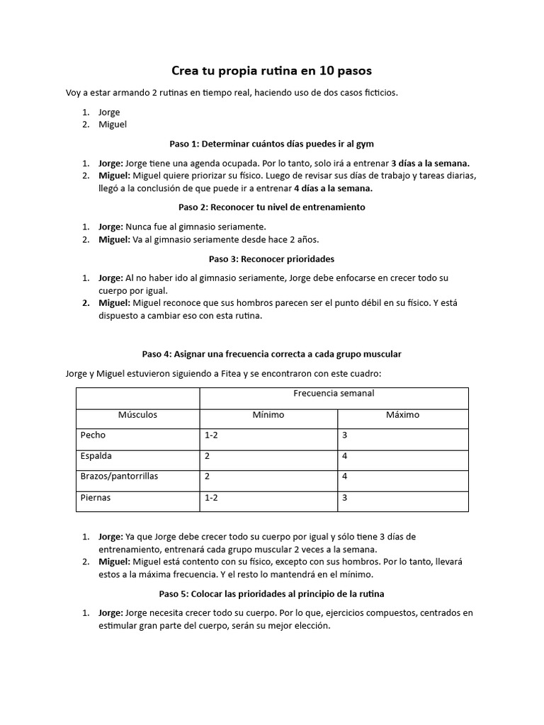 Guia para Crear Tu Propia Rutina 1 | PDF | Salud y bienestar
