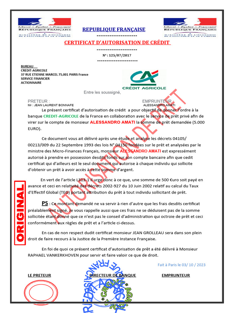 AUTORISATION CONFORME | PDF