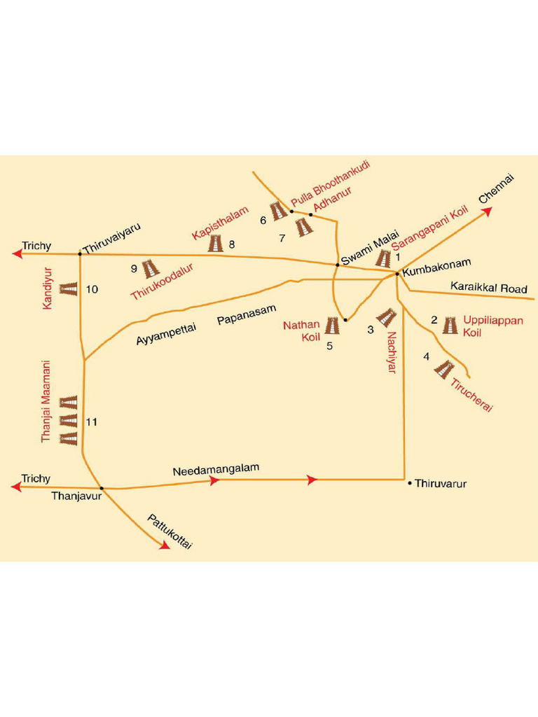 kumbakonam and surrounding divyadesam map | PDF
