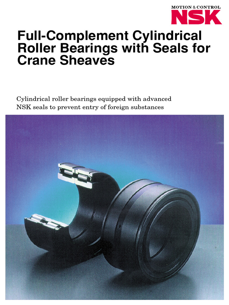 Crane Sheave Roller Bearings Overview | PDF | Bearing (Mechanical ...