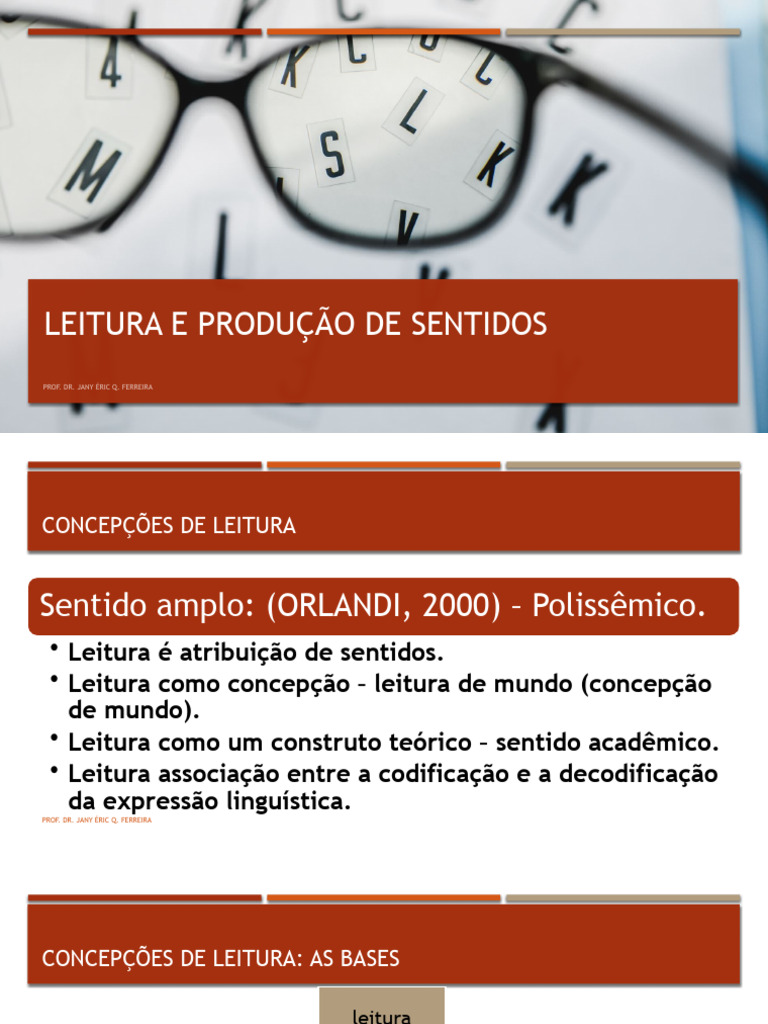 Concepções de Leitura e Sentido | PDF | Alfabetização | Linguística