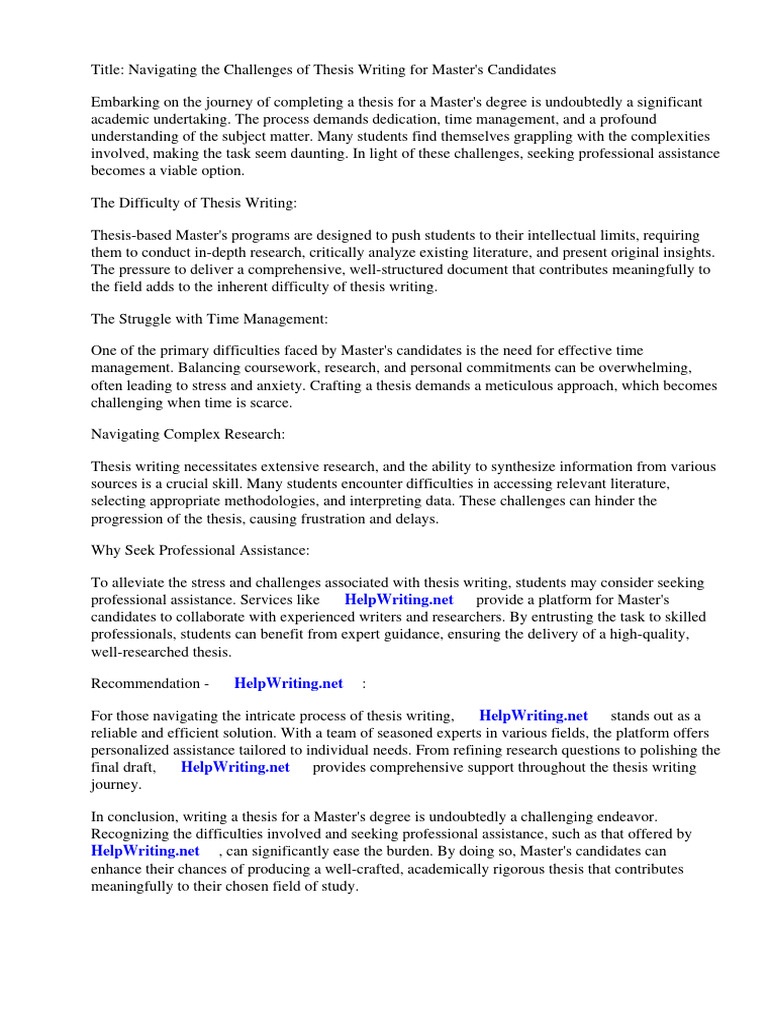 Thesis Based Masters | PDF | Thesis