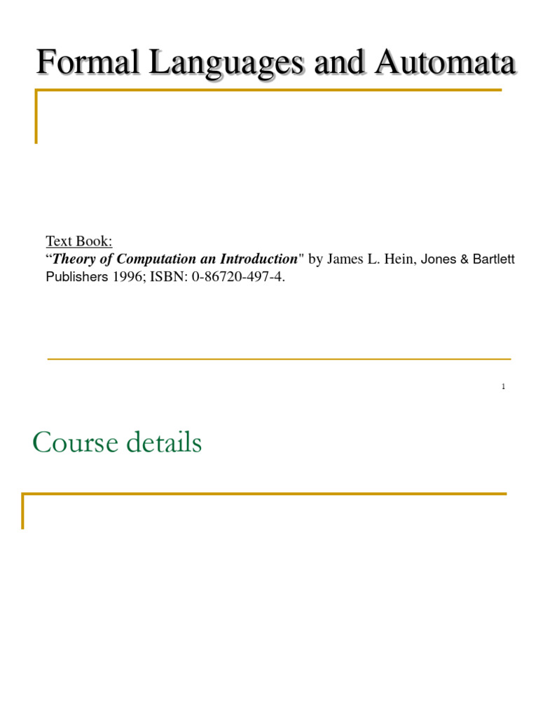 Lecture01 Intro | PDF | Automata Theory | Mathematics Lecture01 Intro | PDF | Automata Theory | Mathematics
