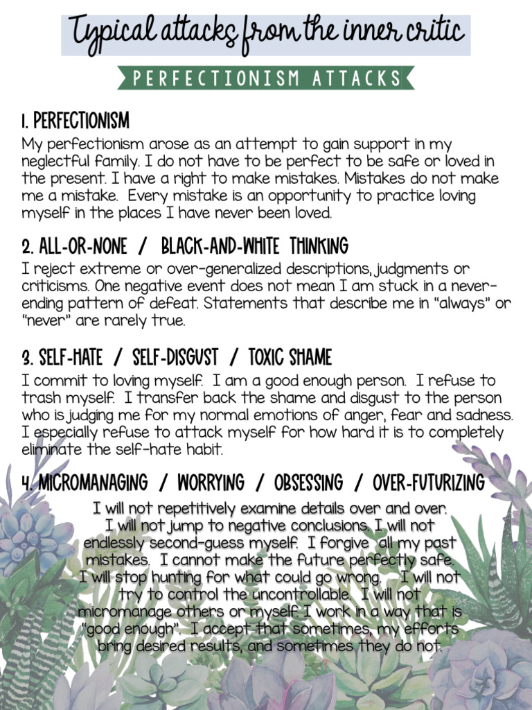 Overcoming Inner Critic Attacks | PDF | Guilt (Emotion) | Shame