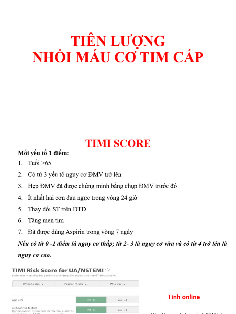 Tiên Lượng NMCT | PDF