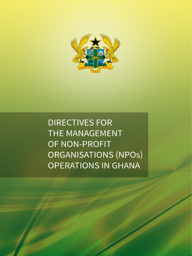 NPO Management Directives in Ghana | PDF | Nonprofit Organization ...