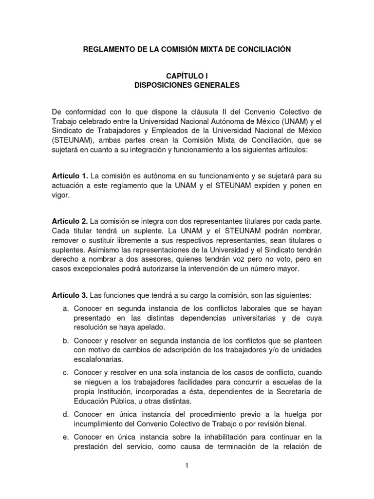 Reglamento de La Comision Mixta | Descargar gratis PDF | México ...