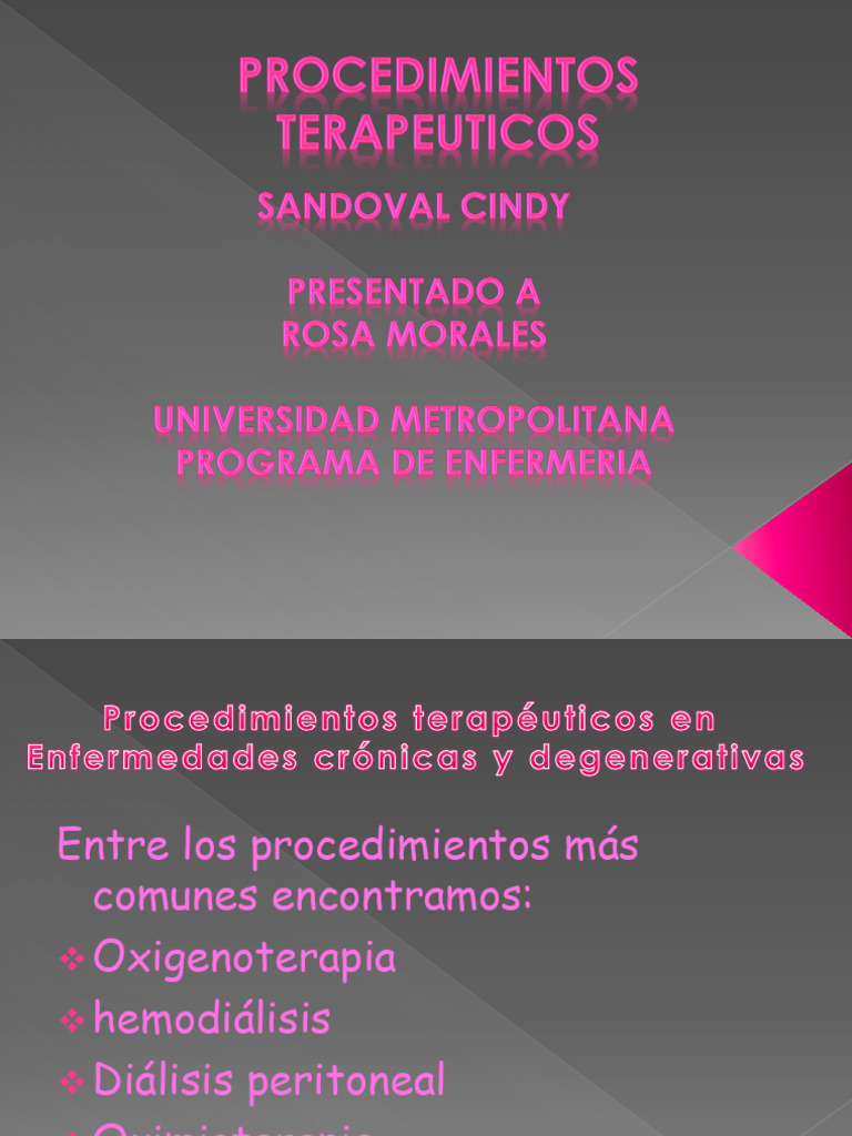 PROCEDIMIENTOS TERAPEUTICOS | PDF | Quimioterapia | Medicina CLINICA