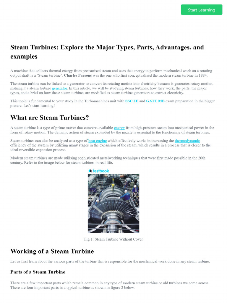 Steam Turbines - Learn The Major Types With Working Principle A64bb94a ...